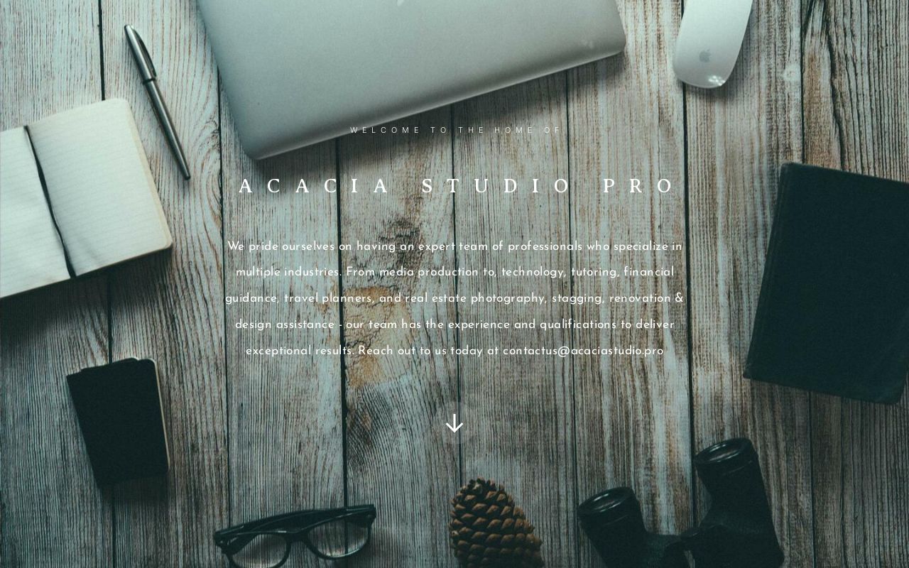 Welcome to AcaciaStudio.Pro